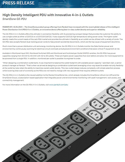 Panduit G5 Intelligent Power Distribution Units